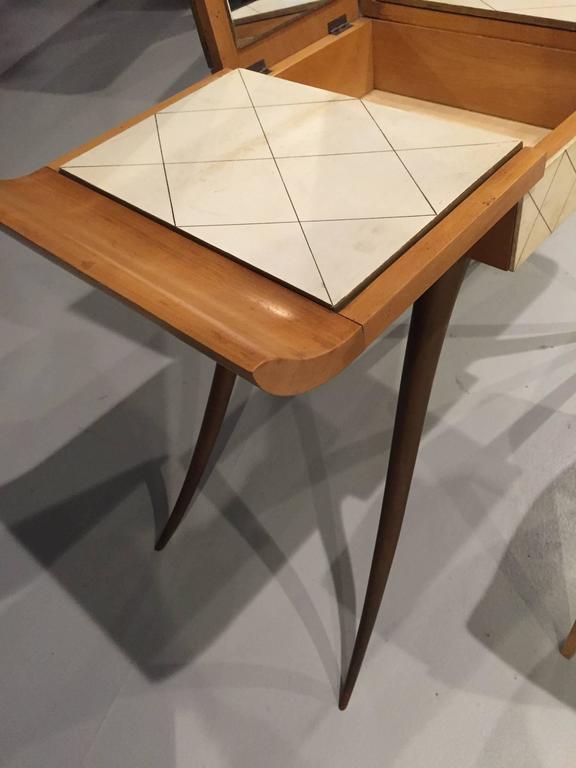 French Art Deco Parchment Vanity by Jules Leleu at 1stDibs