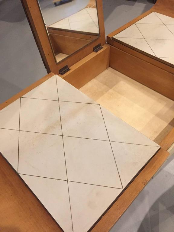 French Art Deco Parchment Vanity by Jules Leleu at 1stDibs