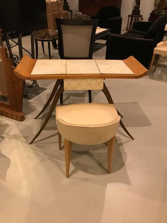 French Art Deco Parchment Vanity by Jules Leleu at 1stDibs