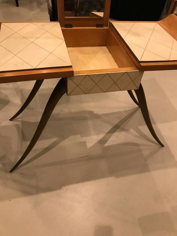 French Art Deco Parchment Vanity by Jules Leleu at 1stDibs
