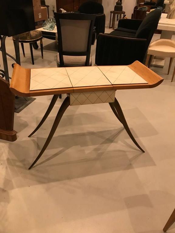 French Art Deco Parchment Vanity by Jules Leleu at 1stDibs
