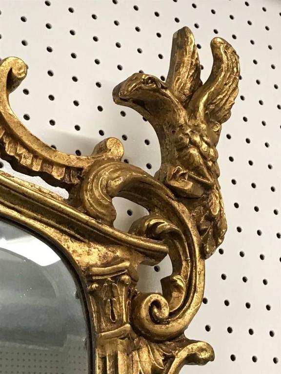 Giltwood Mirror with Eagle Motif For Sale at 1stDibs
