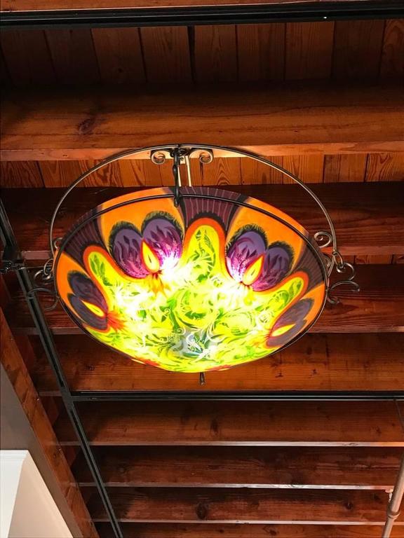 Ulla Darni "Ibis-Purple" Flush Mount Chandelier at 1stDibs