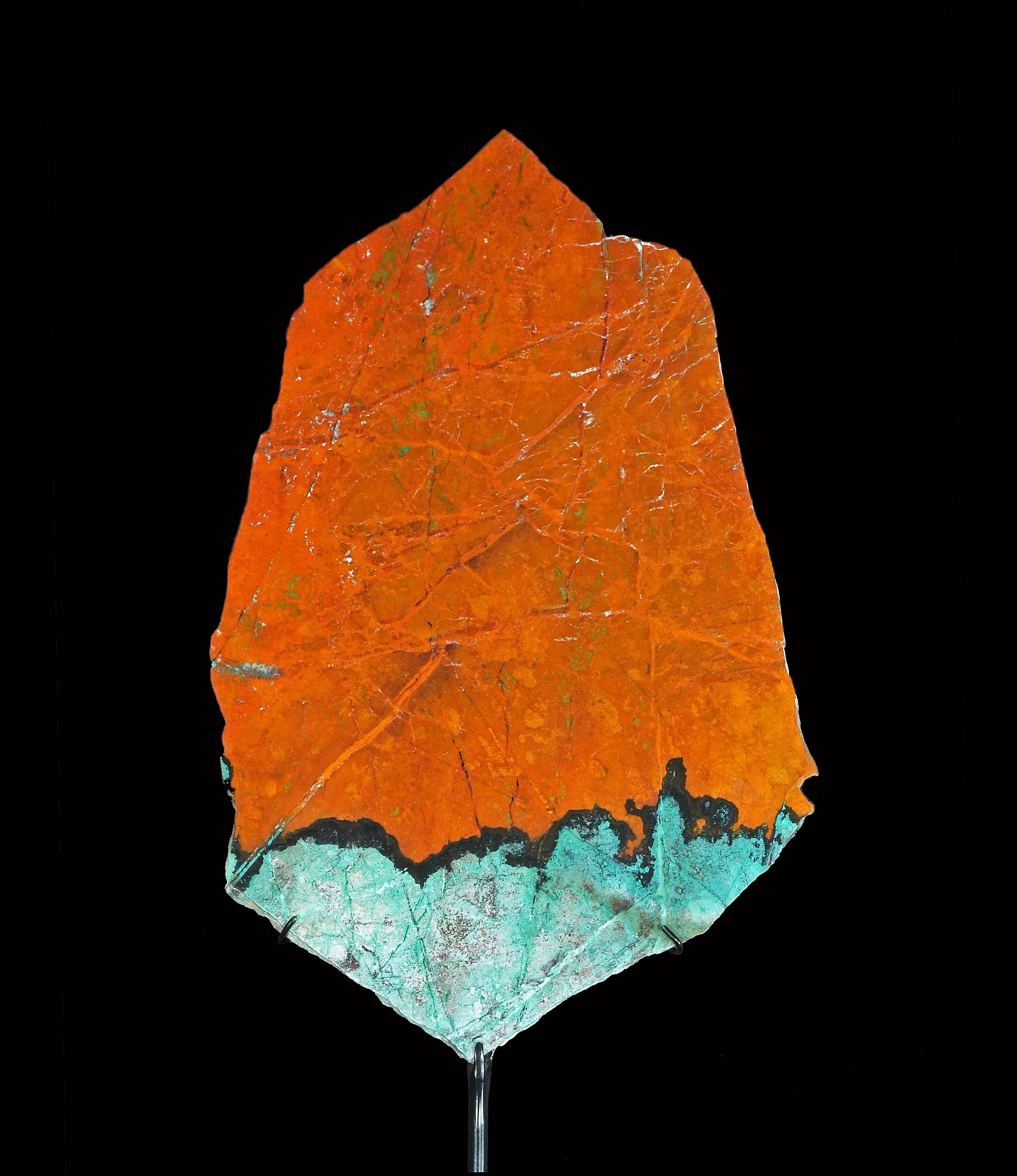 Cuprite, Tenorite and Chrysocolla, Pair of Polished Cut Slices For Sale ...
