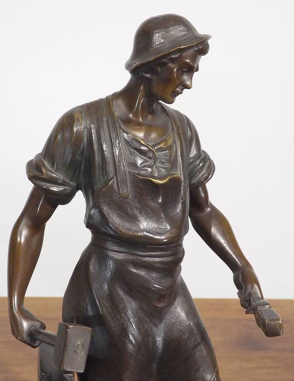 'The Blacksmith' Original Bronze by Austrian Sculptor Rudolf Küchler at ...