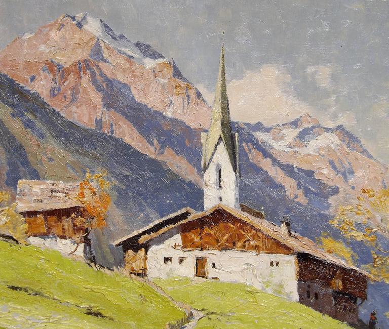 'Chapel Near Bichlbach, Austria' by Munich School Artist Hans Maurus ...