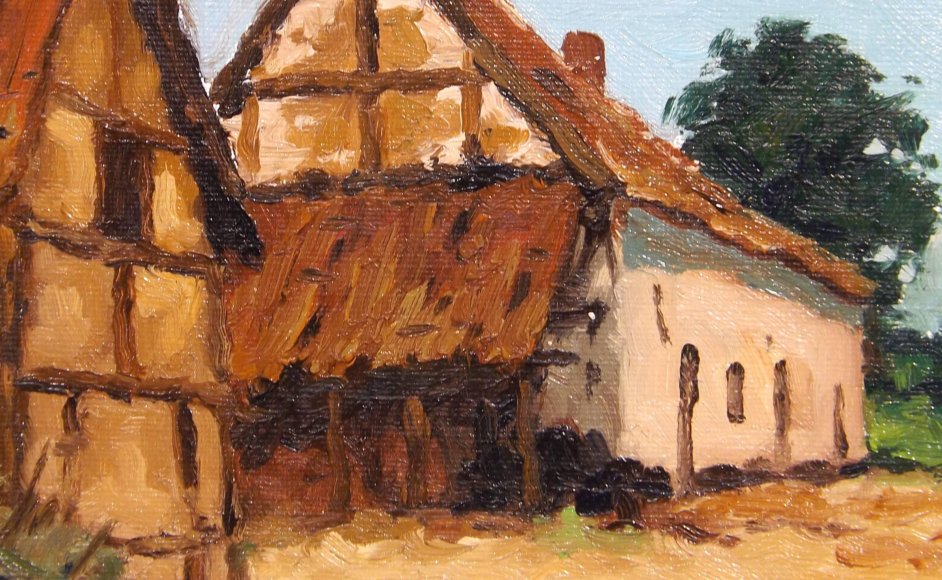 'Cour De Ferme' Painting by Belgian Painter Pierre Colson For Sale at ...