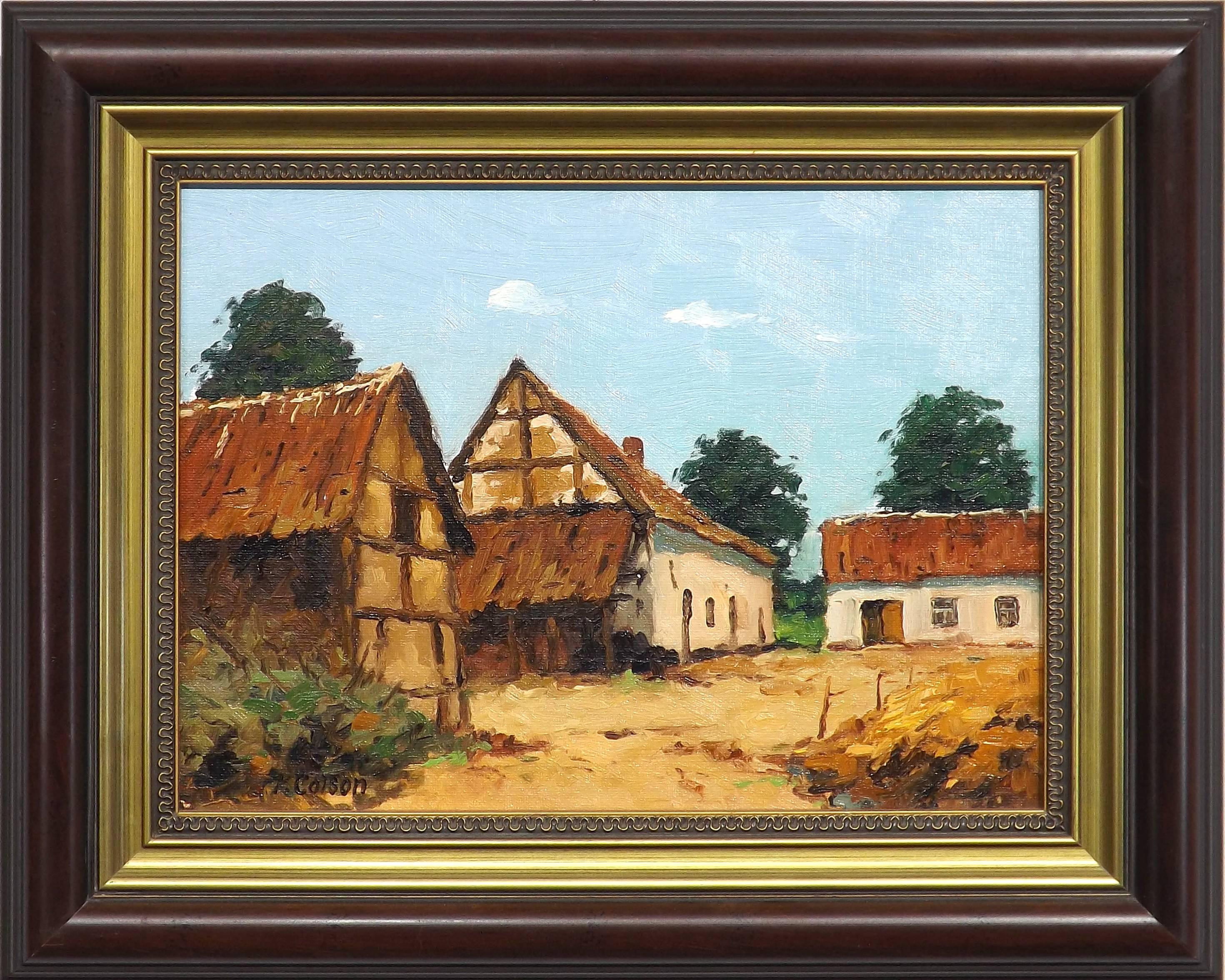 'Cour De Ferme' Painting by Belgian Painter Pierre Colson For Sale at ...