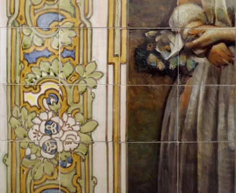 Dutch Tile Tableau of Spring Commissioned by De Gruyter For Sale at 1stDibs