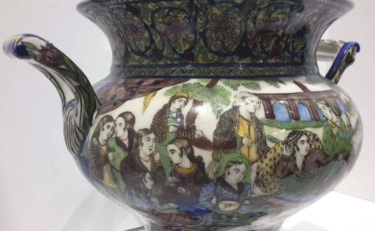 Ceramic Qajar Samovar Made for Nasereddin Shah, circa 19th Century at ...