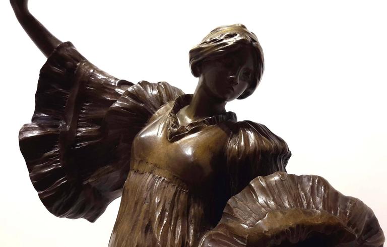 Agathon Léonard 'Danseuse Au Cothurne' Sculpture, circa 1900 at 1stDibs