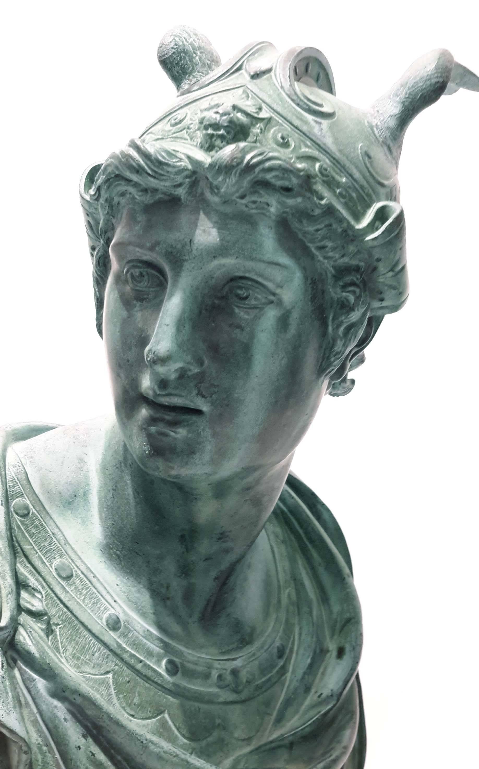 Pair of Neoclassical Bronze Busts of Mercury and Mars, 19th Century at ...