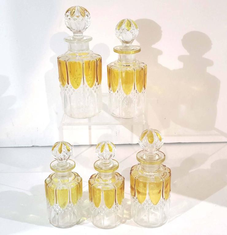 15-piece Val Saint Lambert Crystal Valembert Pattern Dresser/Vanity ...