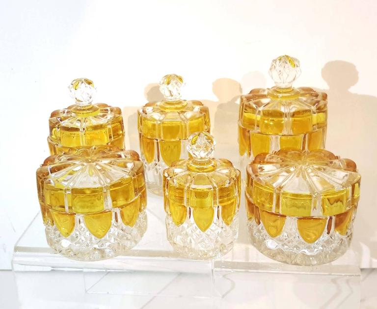 15-piece Val Saint Lambert Crystal Valembert Pattern Dresser/Vanity ...