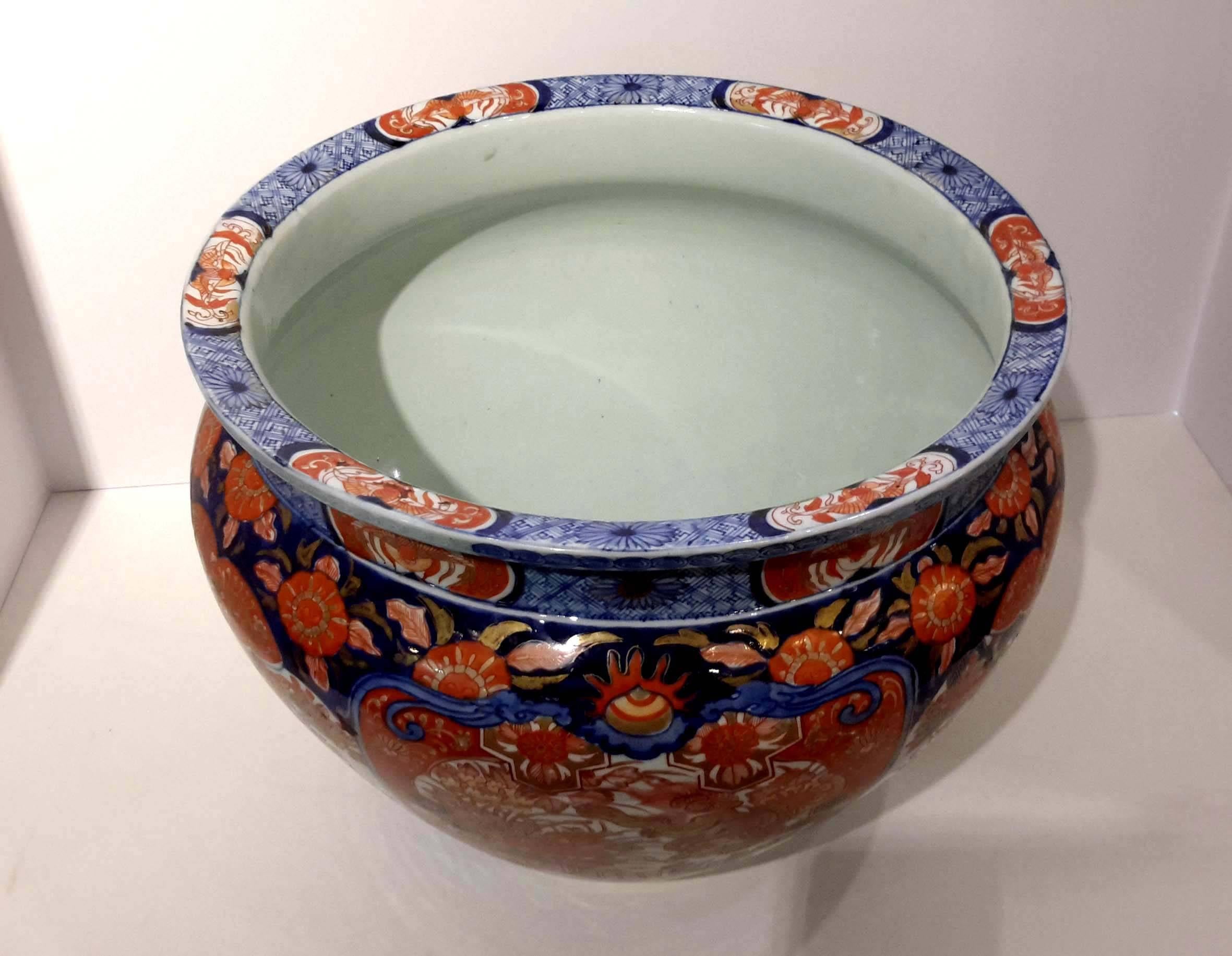 Large 19th Century Japanese, Imari Porcelain Planter at 1stDibs