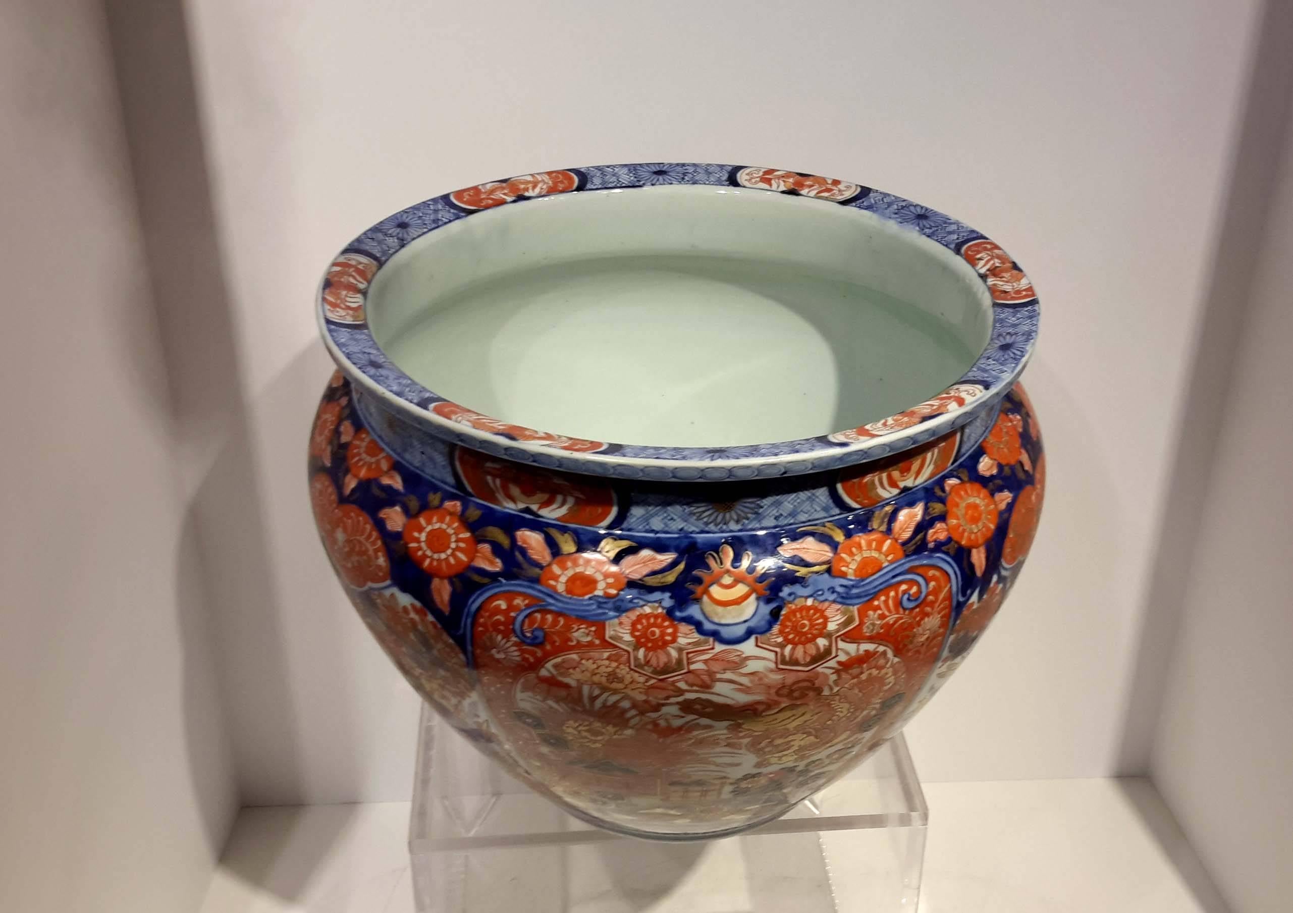 Large 19th Century Japanese, Imari Porcelain Planter at 1stDibs