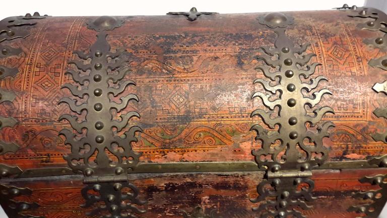 Large Anglo Indian Malabar Treasure Chest, Brass Fittings circa 19th ...