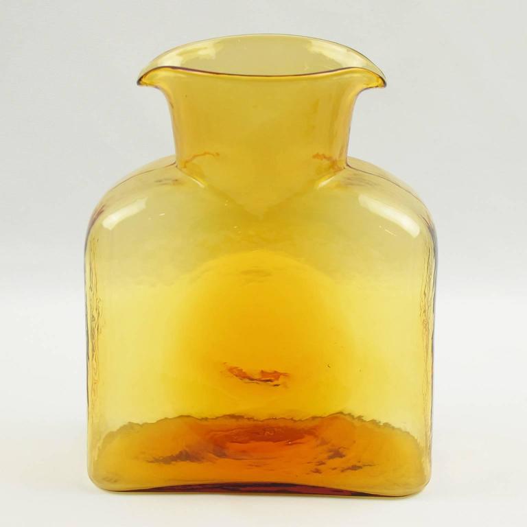 Mid-Century Set of Three Double Spouted Pitchers Decanters by Blenko ...