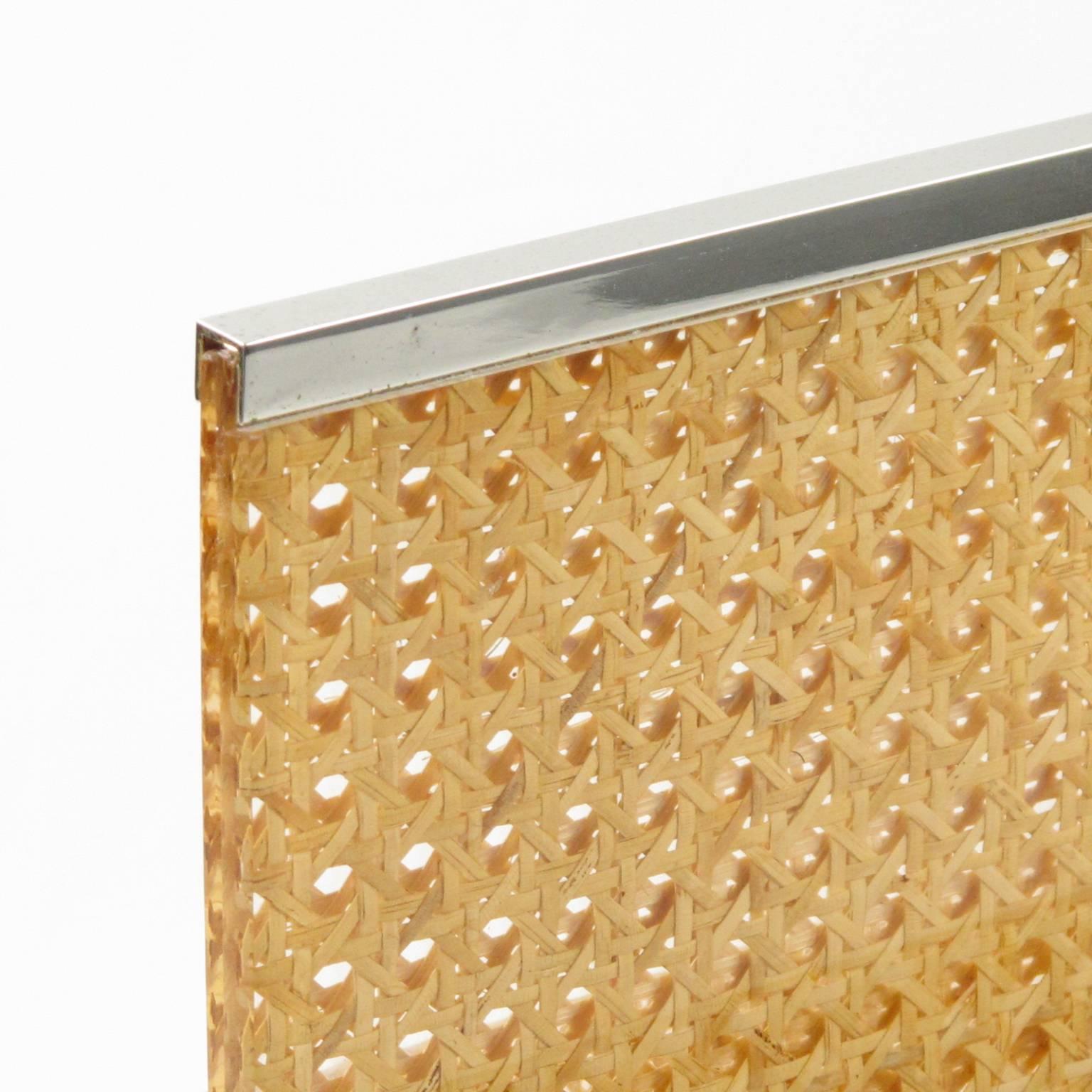 Lucite and Rattan Magazine Rack Holder for Christian Dior Home ...