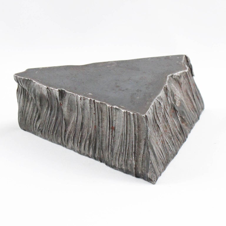 Vintage Industrial Raw Stainless Steel Sculpture Paperweight For Sale ...