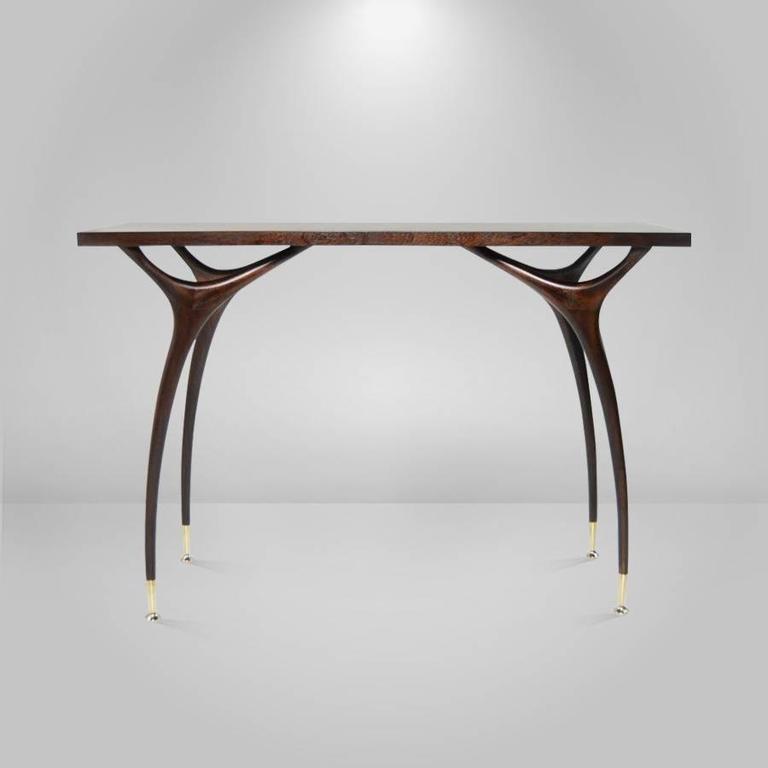 Crescent Collection Console Table in Stained Mahogany For Sale at 1stDibs