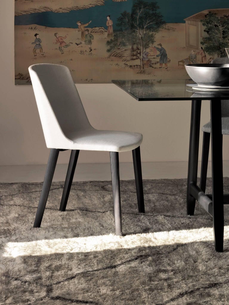 "Easel" Tempered Glass Top and Ash Base Table by L. and R. Palomba for ...