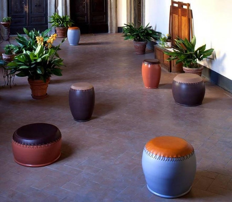 Bombo "T" Pouf/Side Table Designed by Nestor Perkal for Oscar Maschera ...