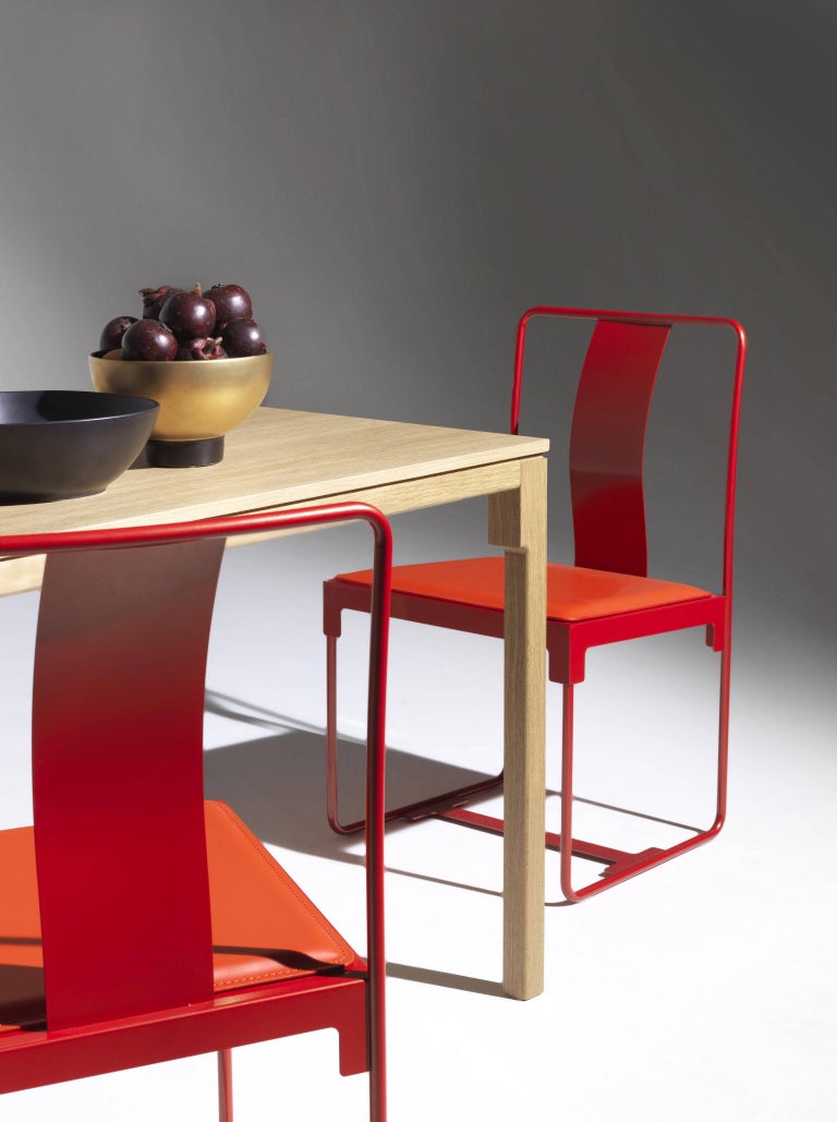 "Mingx" Leather and Steel Chair Designed by Konstantin Grcic for Driade ...