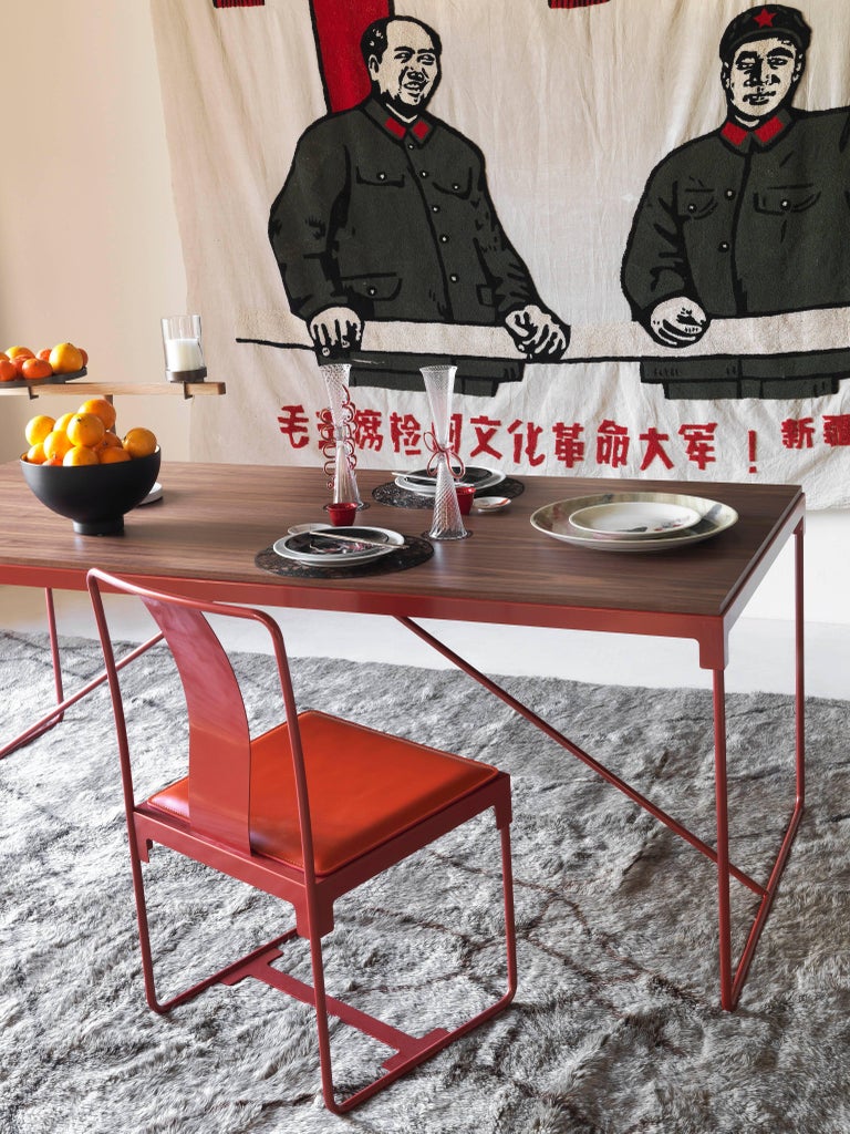 "Mingx" Leather and Steel Chair Designed by Konstantin Grcic for Driade ...