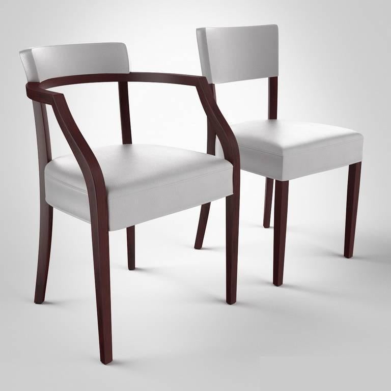 "Neoz" Dining White Chair in Mahogany Designed by Philippe Starck for ...