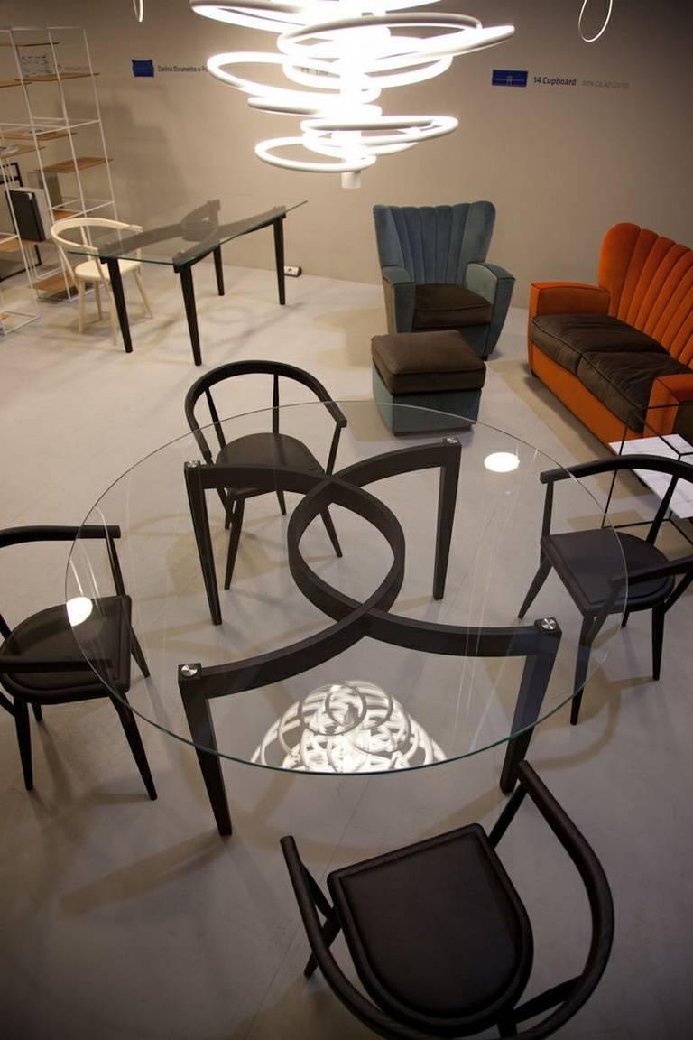 "Lina" Black Painted Ash Chair with Padded Seat by P. Bertolini for ...