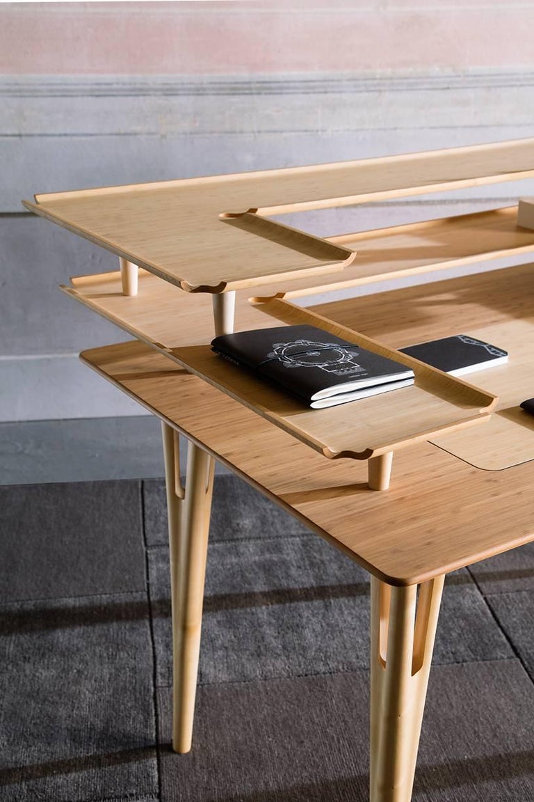 "Victor" Maple and Bamboo Writing Desk Designed by Mario Airo for Adele ...