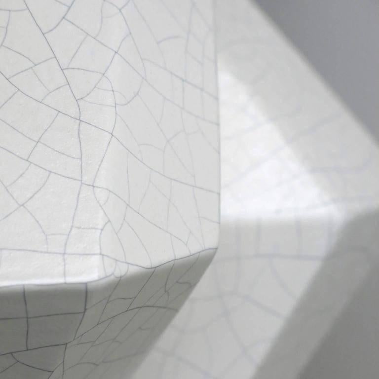 "Fortress Castle" White Crackle Ceramic Vase Designed by Lara Bohinc ...