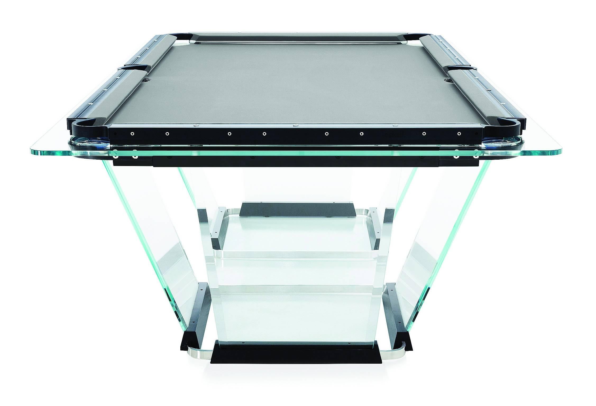 "T1" Crystal Pool Table Designed by Marc Sadler for Teckell For Sale at ...