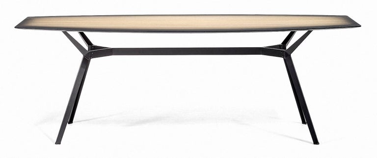 "Pylon Gradient" Rectangular Dining Table in Wood and Steel by Moroso ...