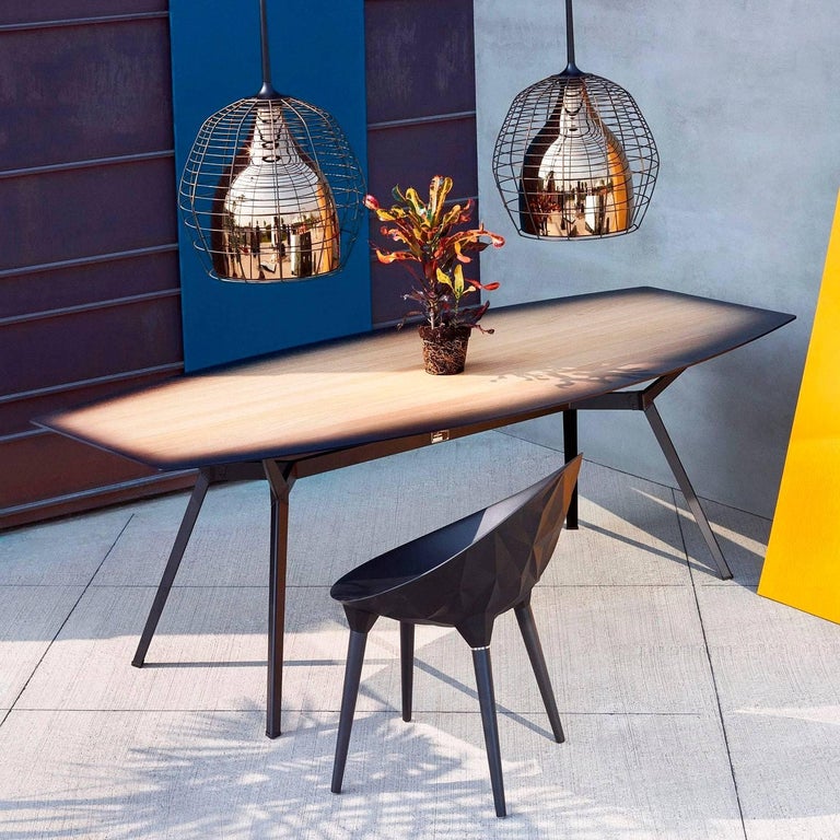 "Pylon Gradient" Rectangular Dining Table in Wood and Steel by Moroso ...