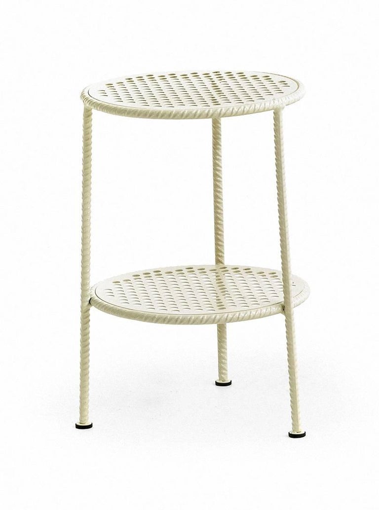 "Work is Over" Side Table in Varnished Steel by Moroso for Diesel For ...