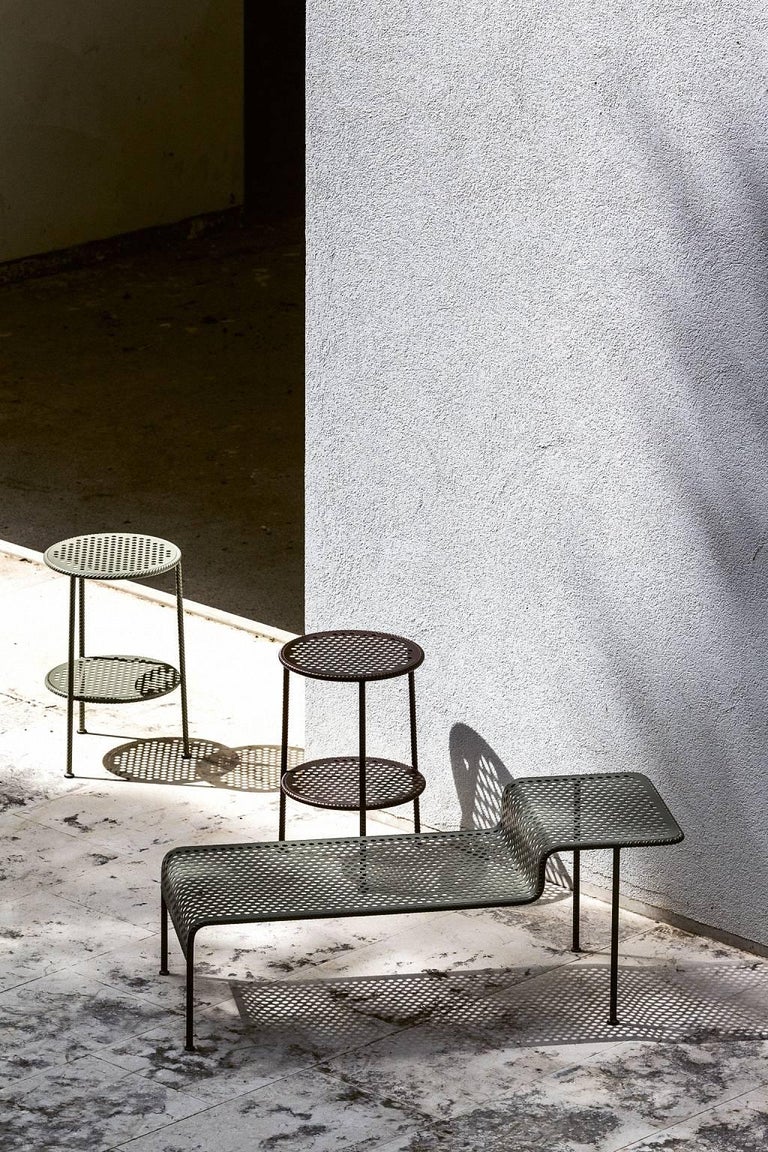 "Work is Over" Side Table in Varnished Steel by Moroso for Diesel For ...