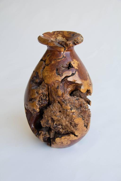 Large Turned Burl Wood Vase at 1stDibs | burl vase, large wood vase ...