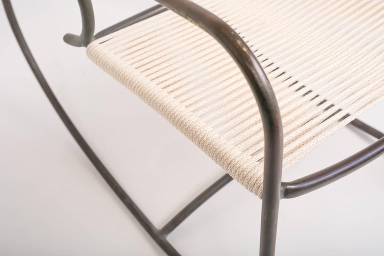 Pair of Walter Lamb Bronze Patio Rocking Chairs for Brown Jordan at 1stDibs