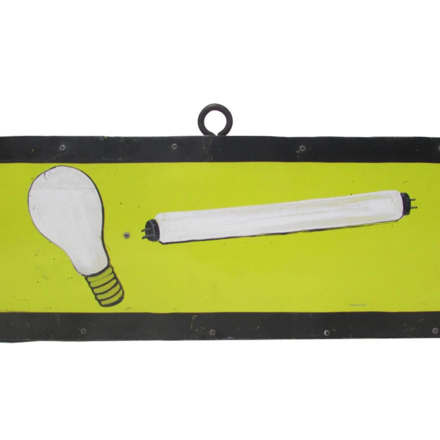 Vintage Hand-Painted Hardware Sign For Sale at 1stdibs