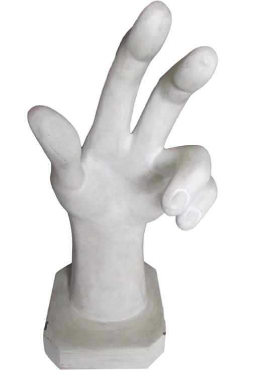 Oversized Fiberglass Hand Sculpture at 1stDibs