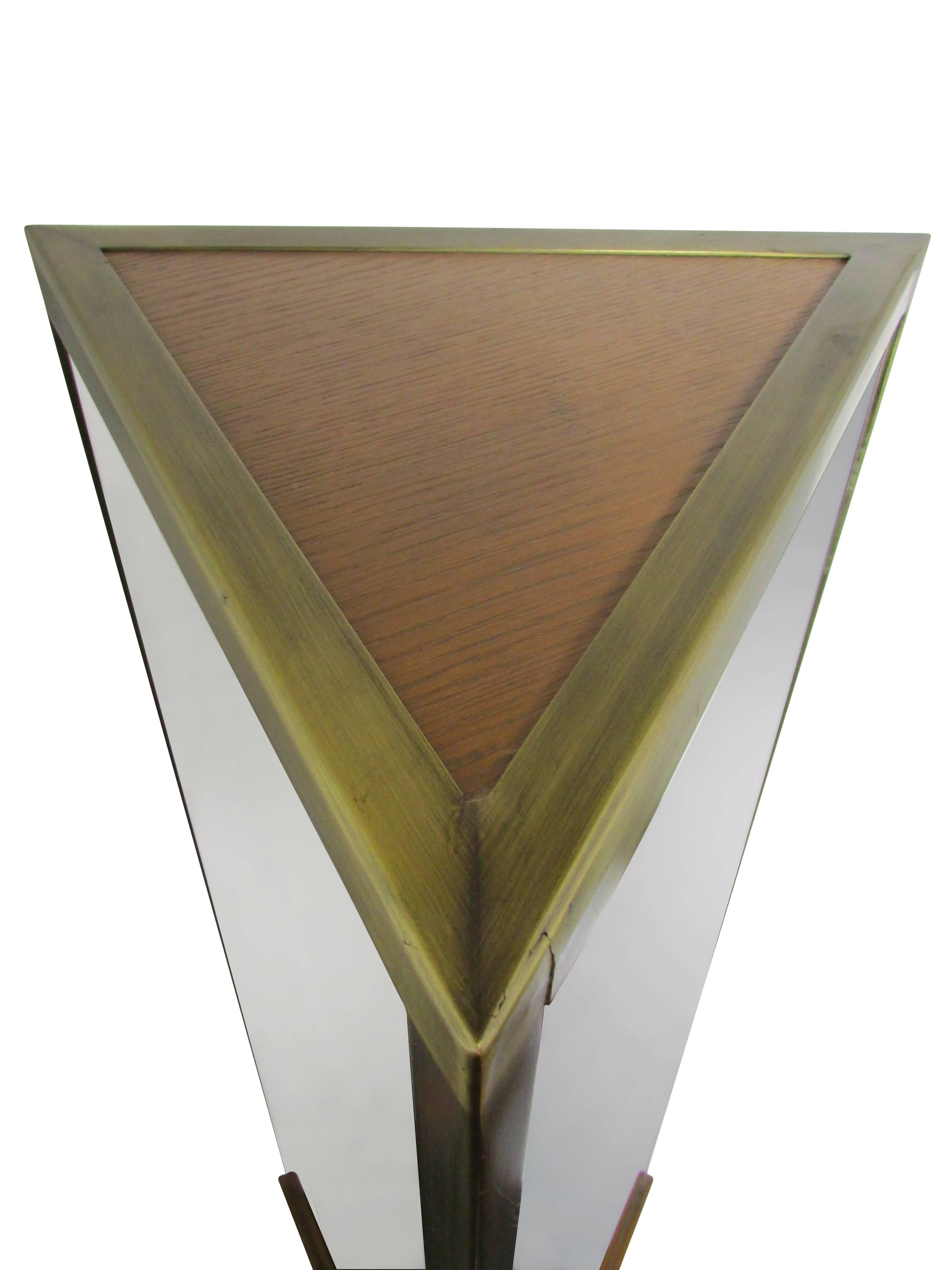 Triangular Pyramid Dressing Mirror on Casters at 1stDibs