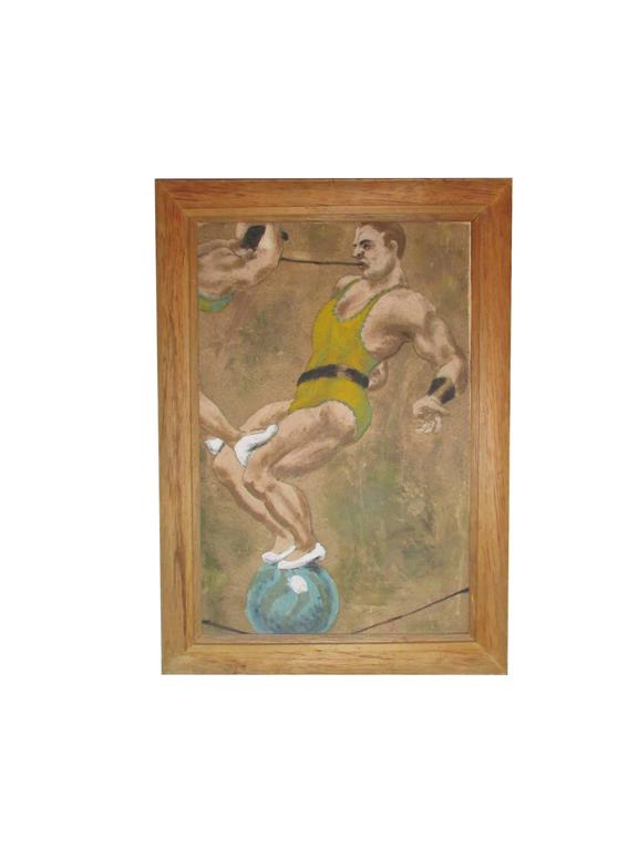 Painted Carousel Panel by Lucille Blanch, circa 1950 at 1stDibs