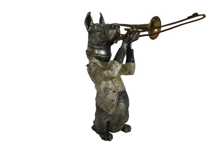 Pair of Dogs Playing Instruments, “Collie and Dogo” at 1stDibs