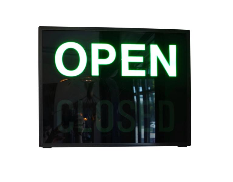 ‘Open / Closed’ Illuminated Led Light Box, circa 1980s at 1stDibs