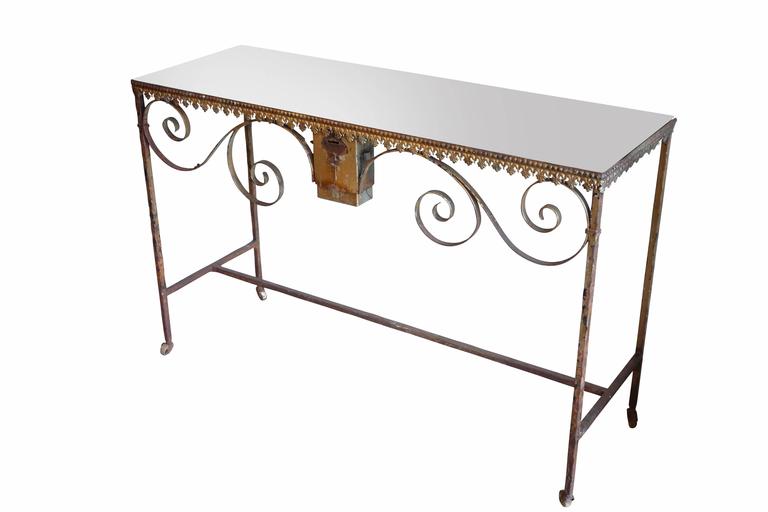 Wrought Iron Church Offerings Console at 1stdibs