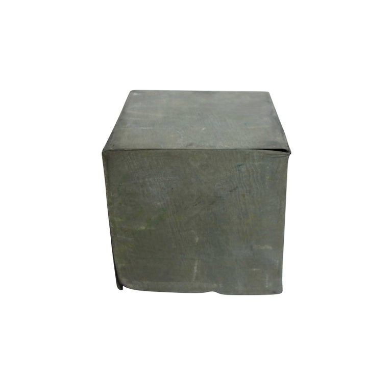 Set of Four Zinc Geometric Forms For Sale at 1stDibs