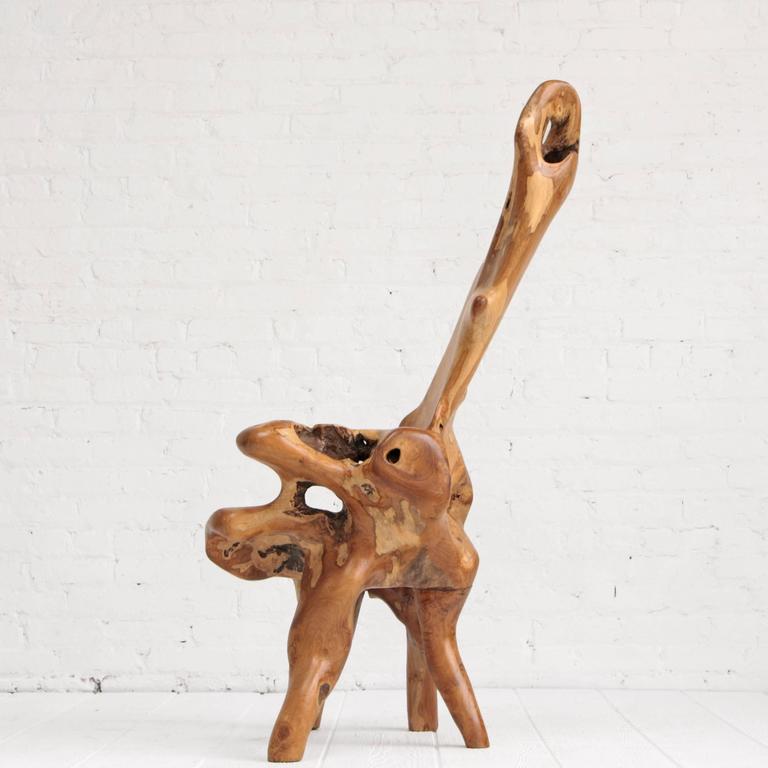 Pair of Organic Modern Burl Chairs Live Edge Wood at 1stDibs | live ...