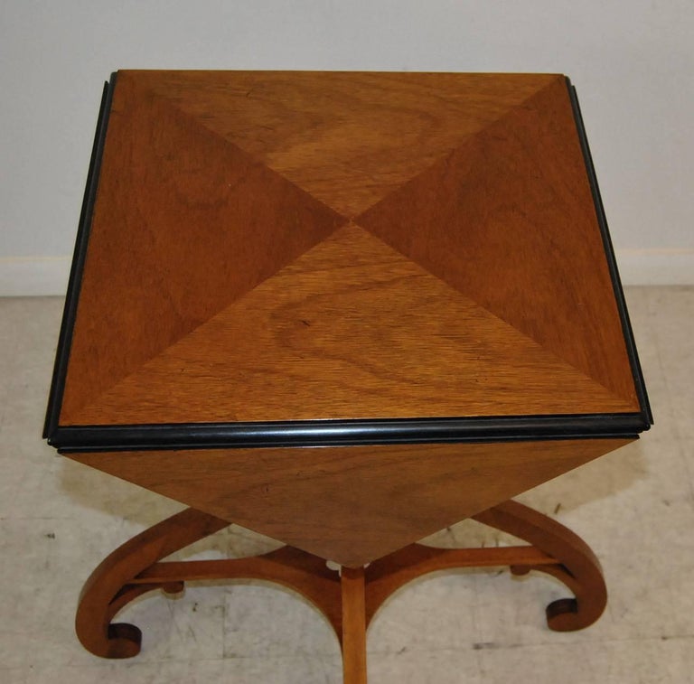 Mahogany Drop-Leaf Handkerchief Table by Baker Furniture at 1stDibs